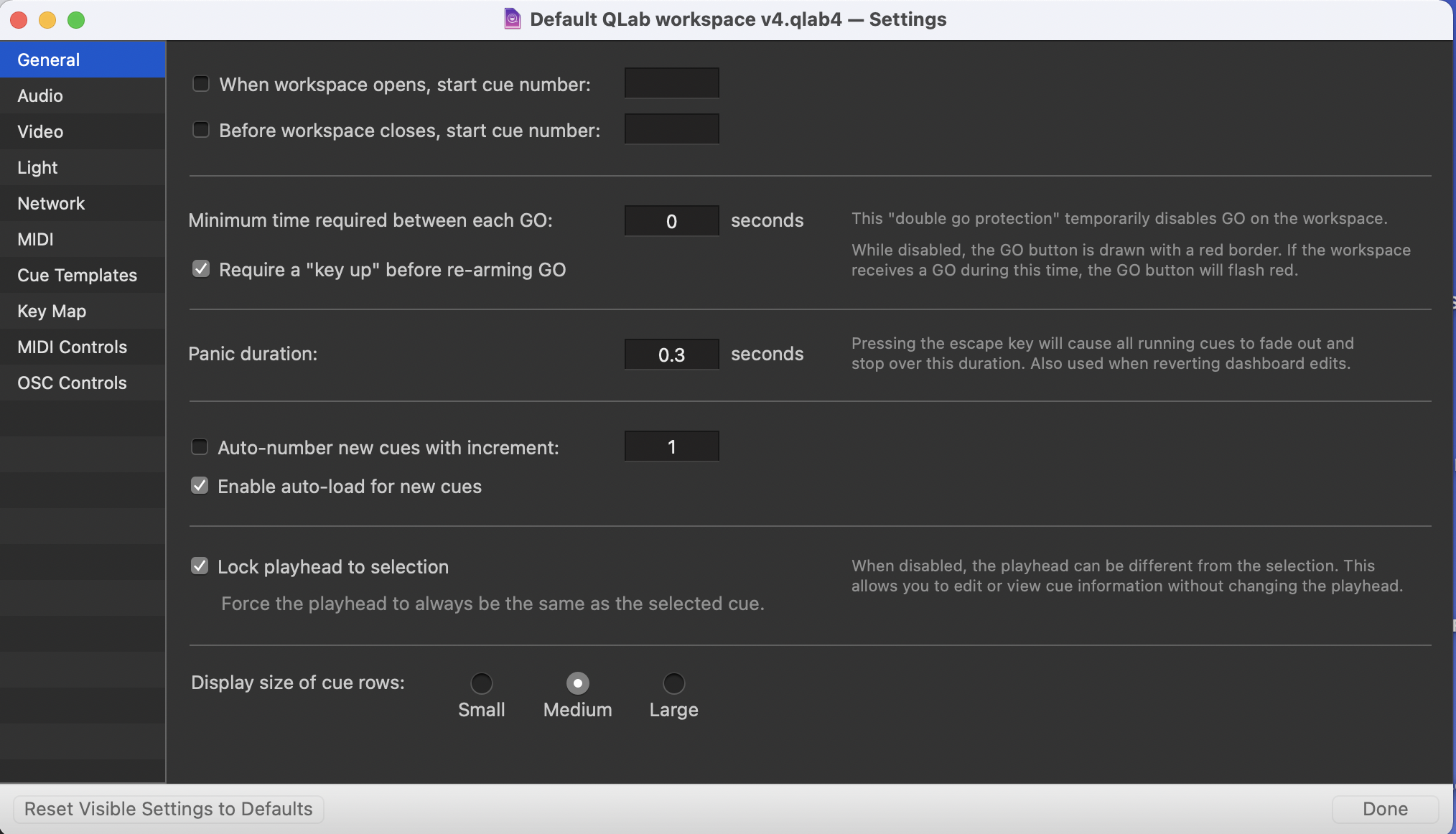 QLab Setup — Gareth Fry - Sound Design