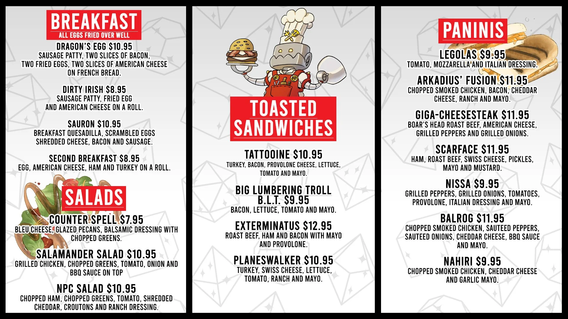 Food Menu — Giga-Bites Café