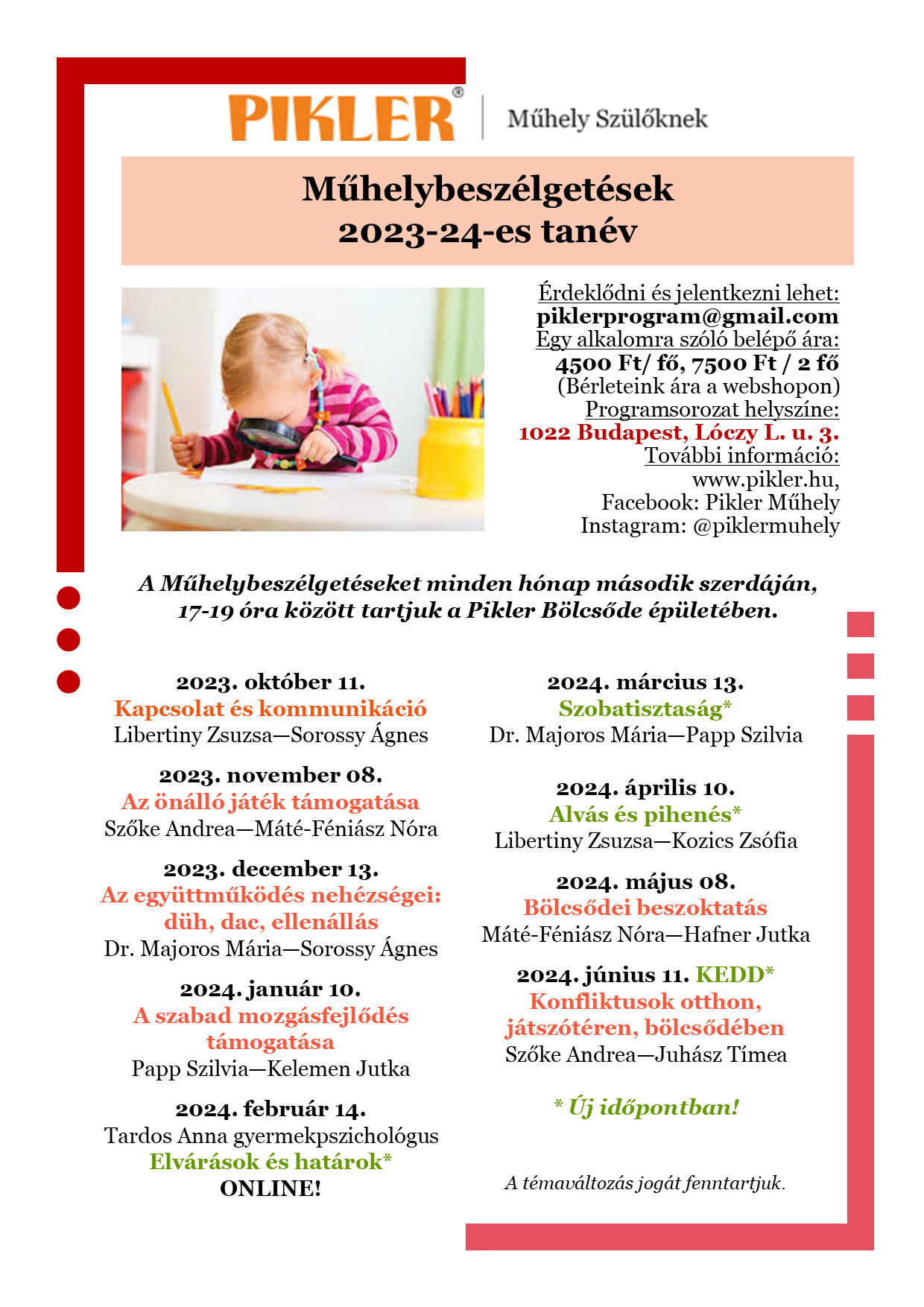 PIKLER - Műhelybeszélgetések