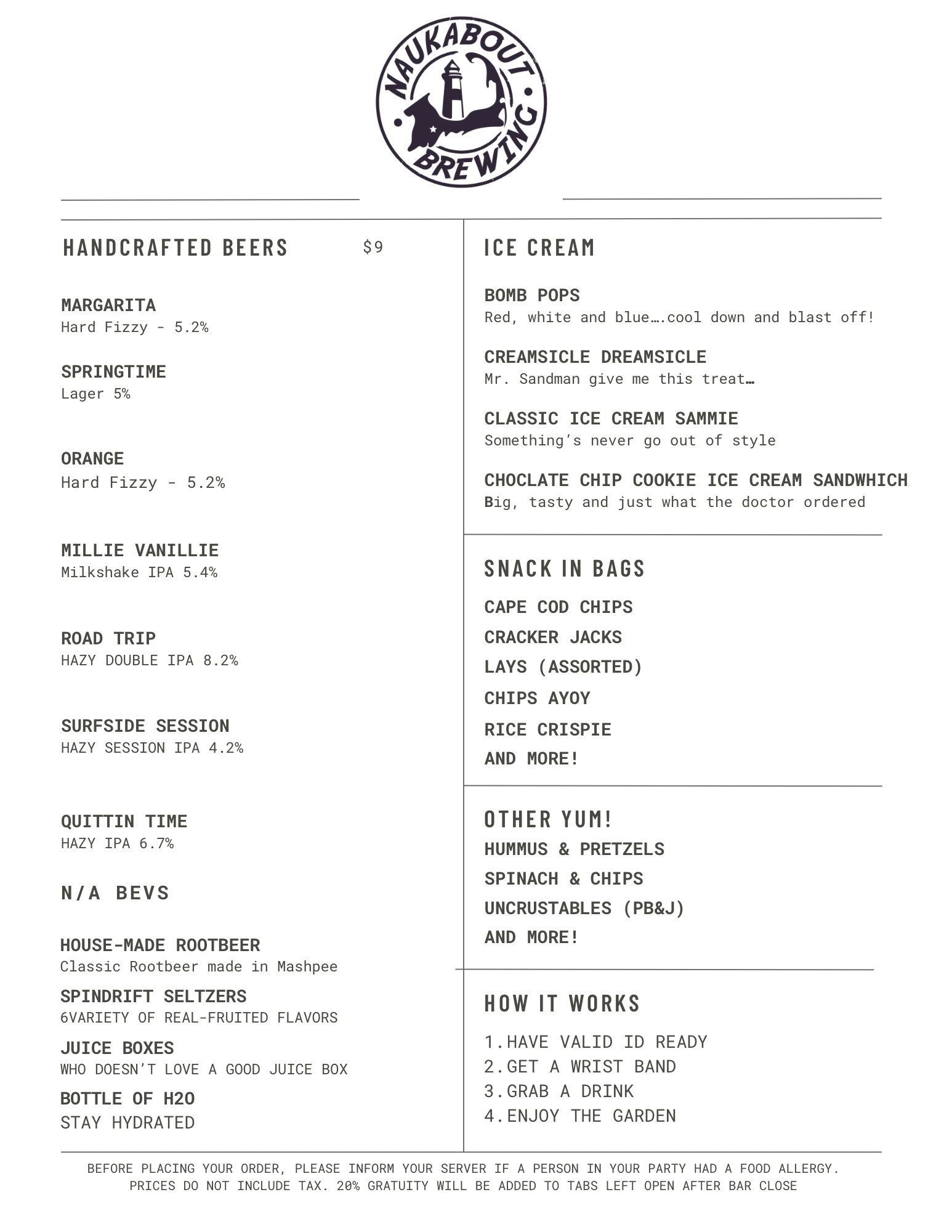 Naukabout Garden Party @ Mashpee Commons, Beer Garden - Games - Snacks ...