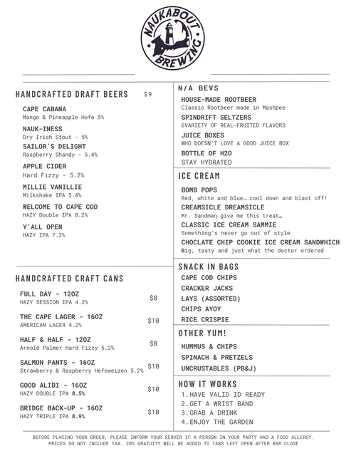 Naukabout Garden Party @ Mashpee Commons, Beer Garden - Games - Snacks ...