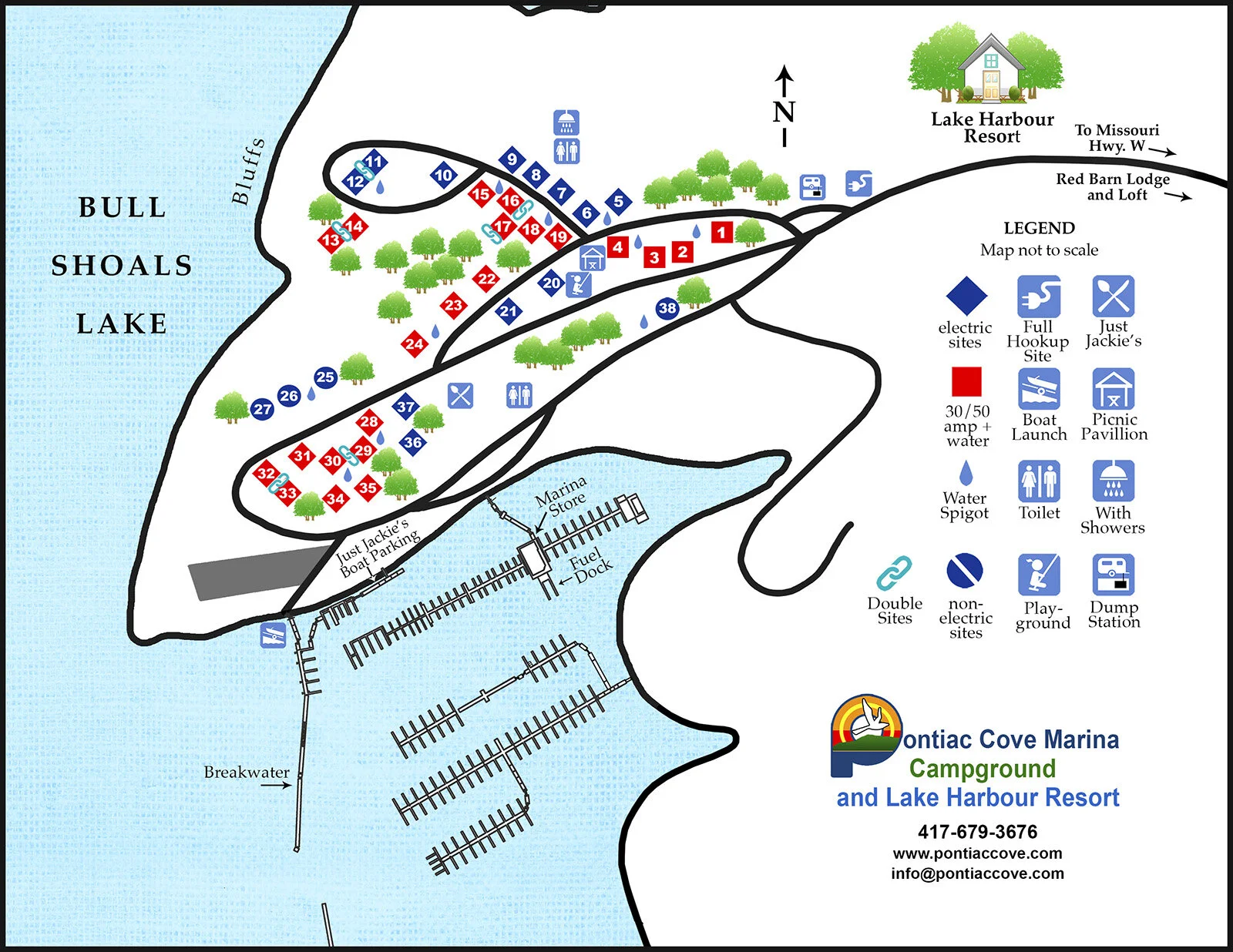 Campground — Pontiac Cove Marina and Lake Harbour Resort