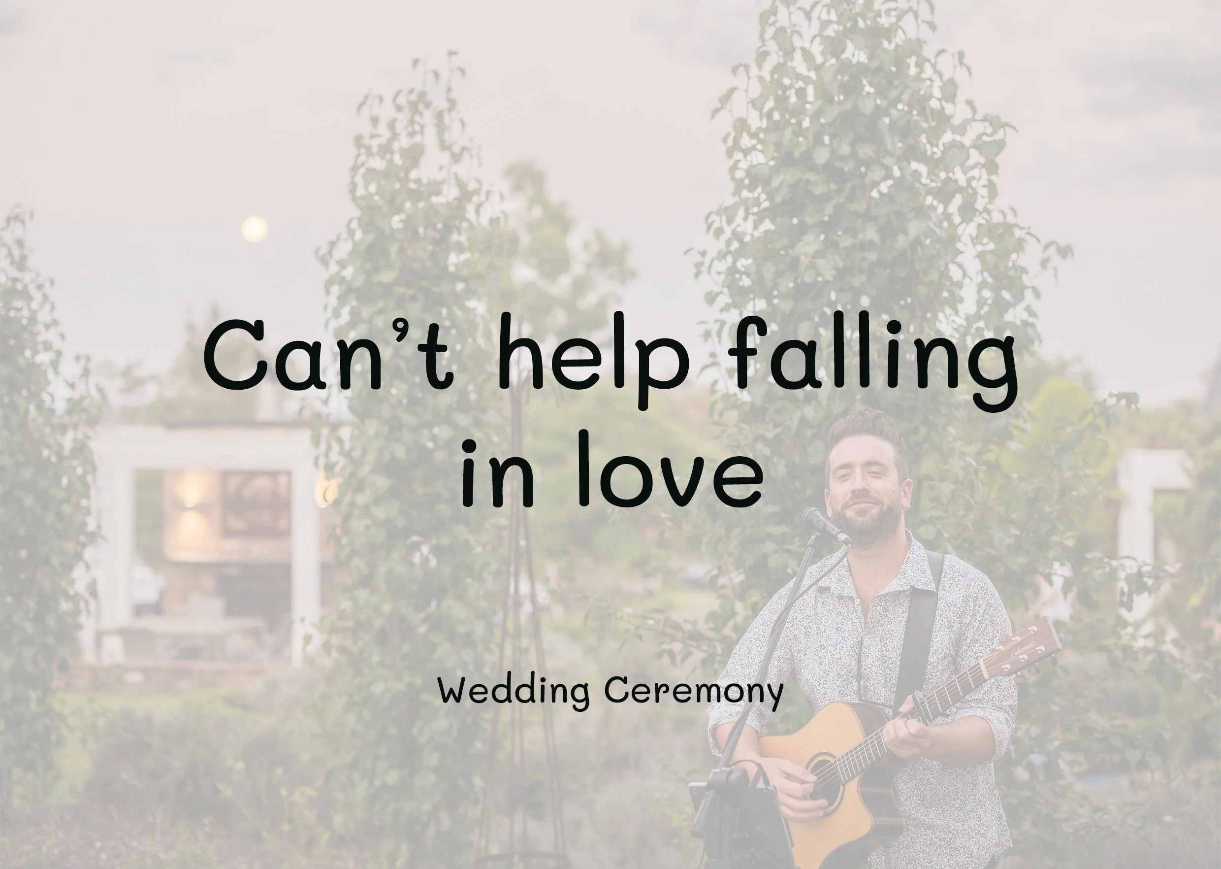 Wedding Singer Sydney and NSW — Adrian Joseph