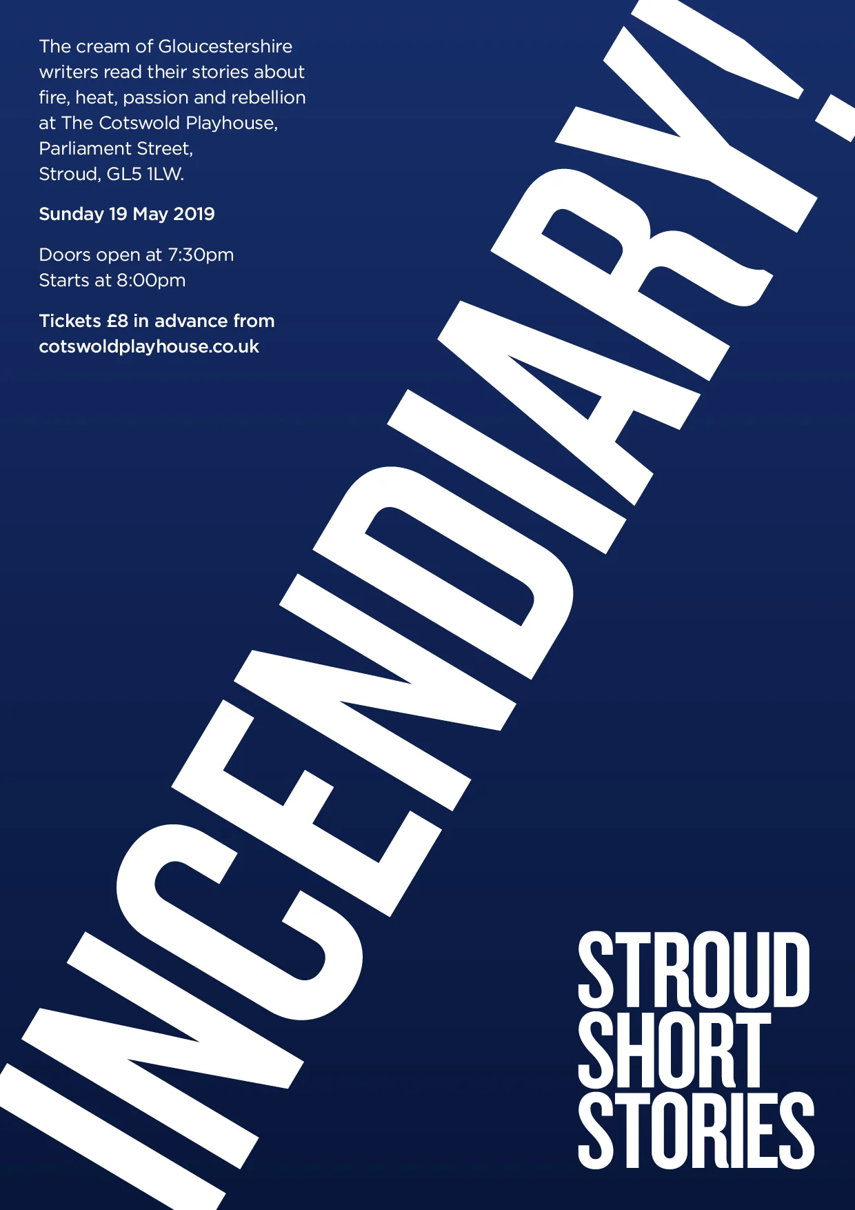 Fabulous Incendiary! Event at Stroud Short Stories! — John Holland writes.