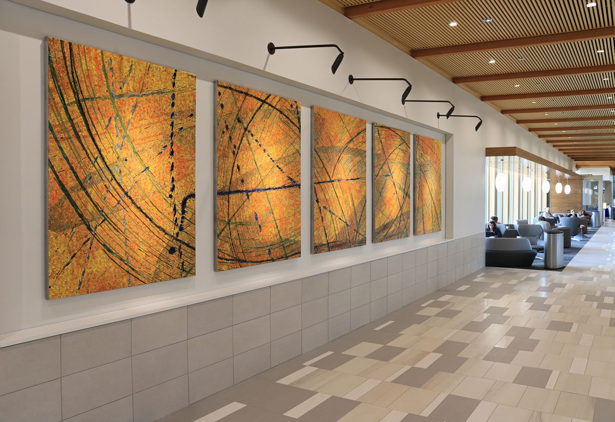 Glass mosaic lobby art for Barkley Regional Airport PAH Paducah — Guy ...