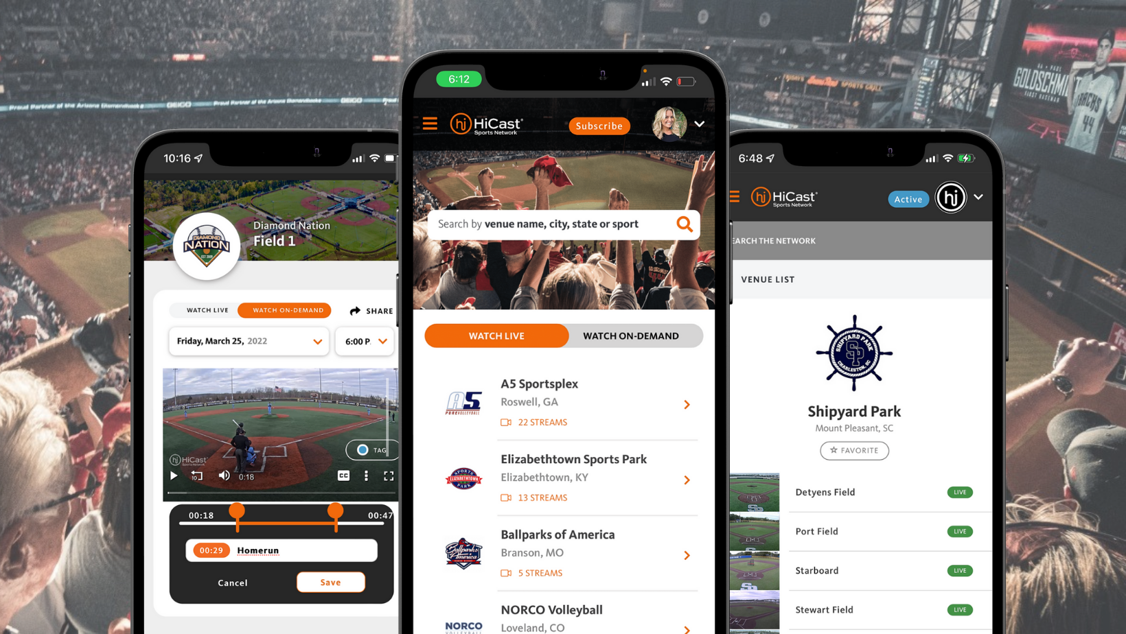 Venues — HiCast Sports