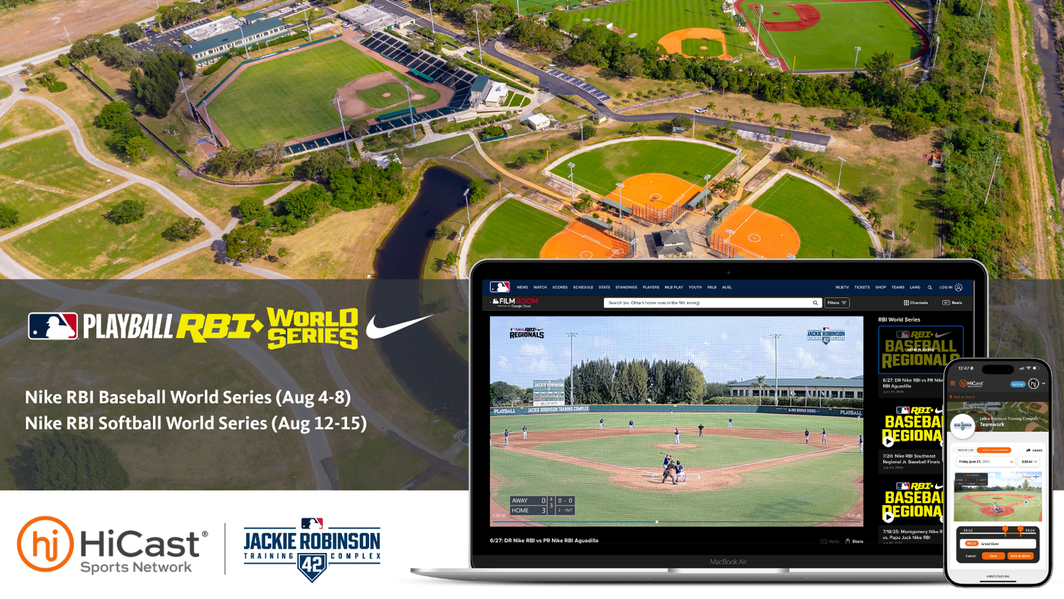 HiCast Sports Partners with Jackie Robinson Training Complex, MLB.com ...