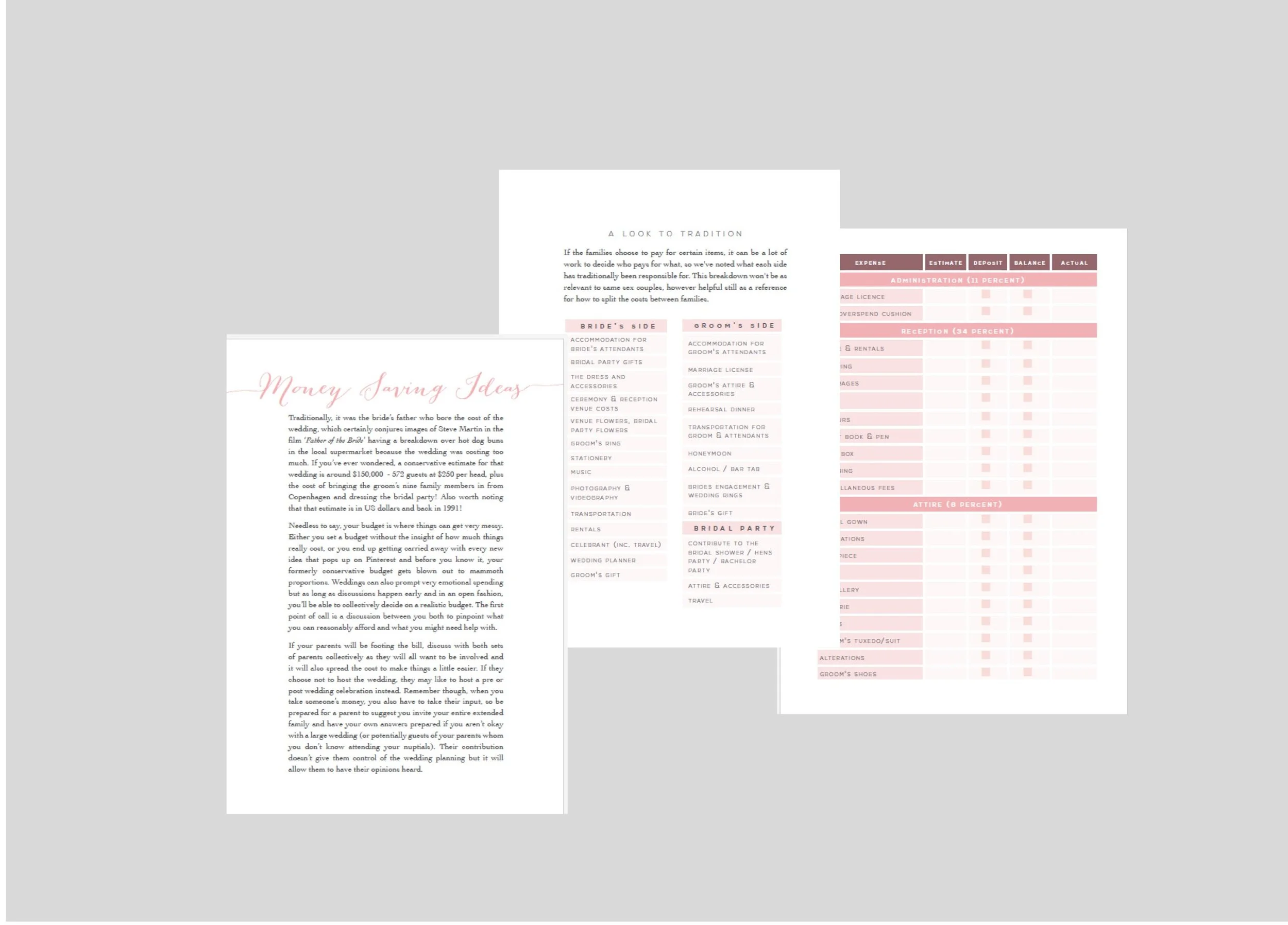 Wedding Payment Worksheet