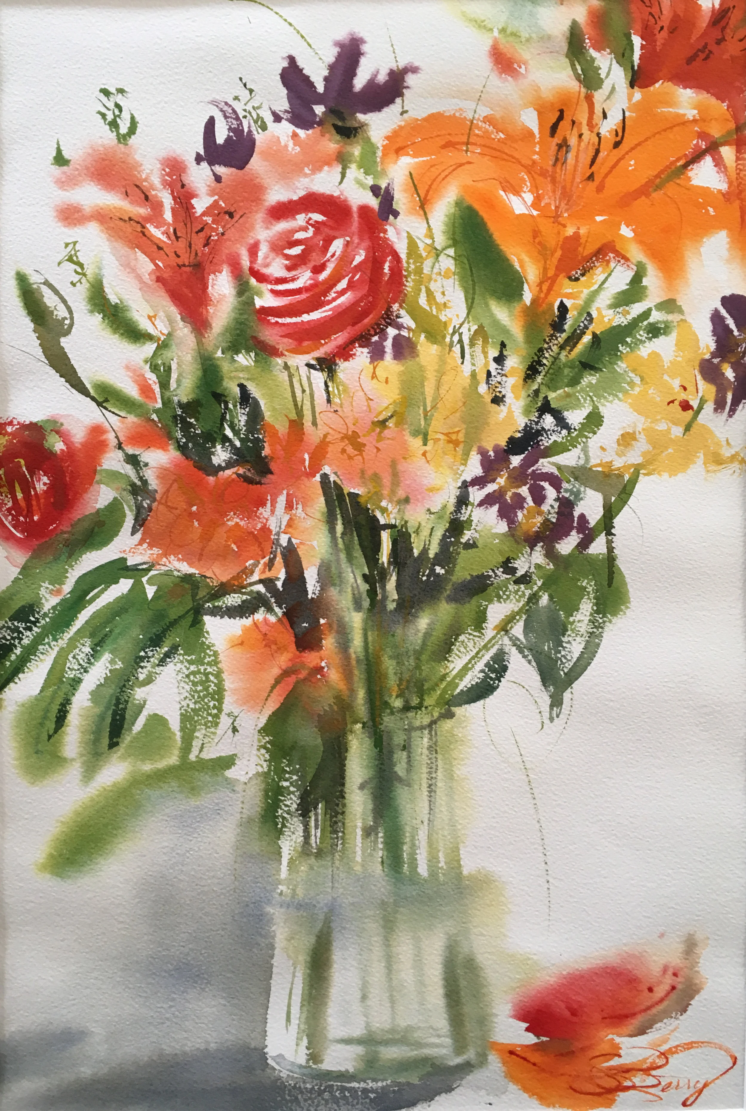 Wet Into Wet Flowers — Stephen Berry Art