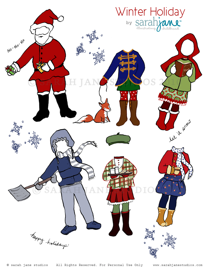 Winter Paper Dolls! — Sarah Jane Studios