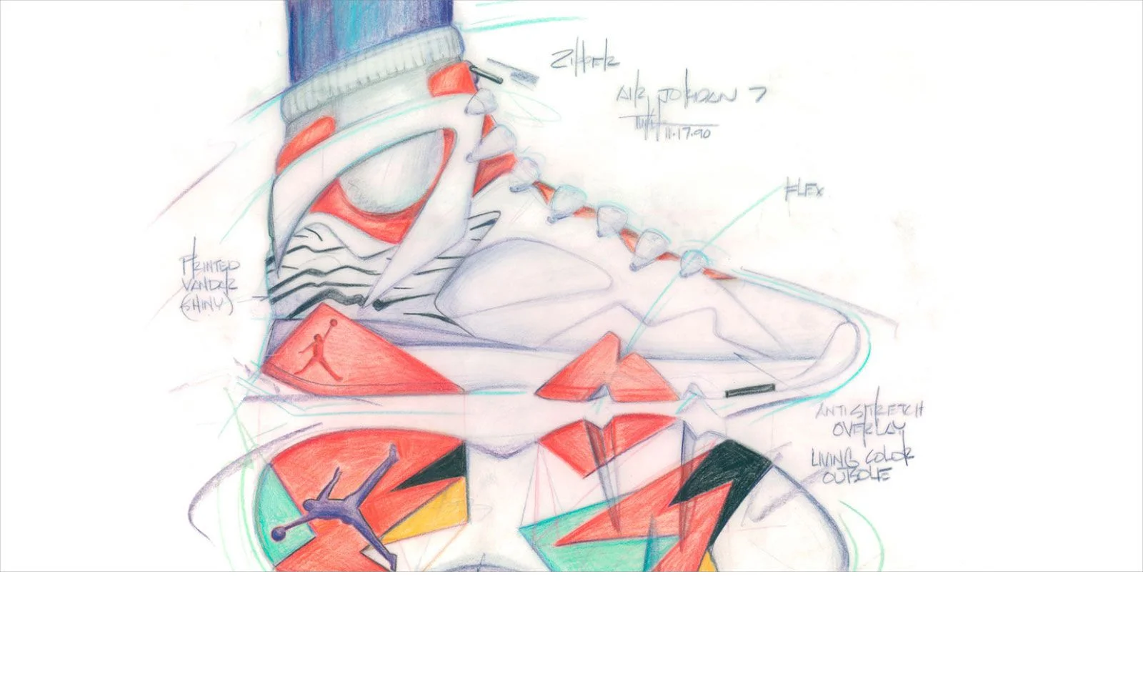 Jordans 7 Drawing