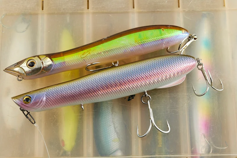 Two very different surface lures at very different prices, one brand ...