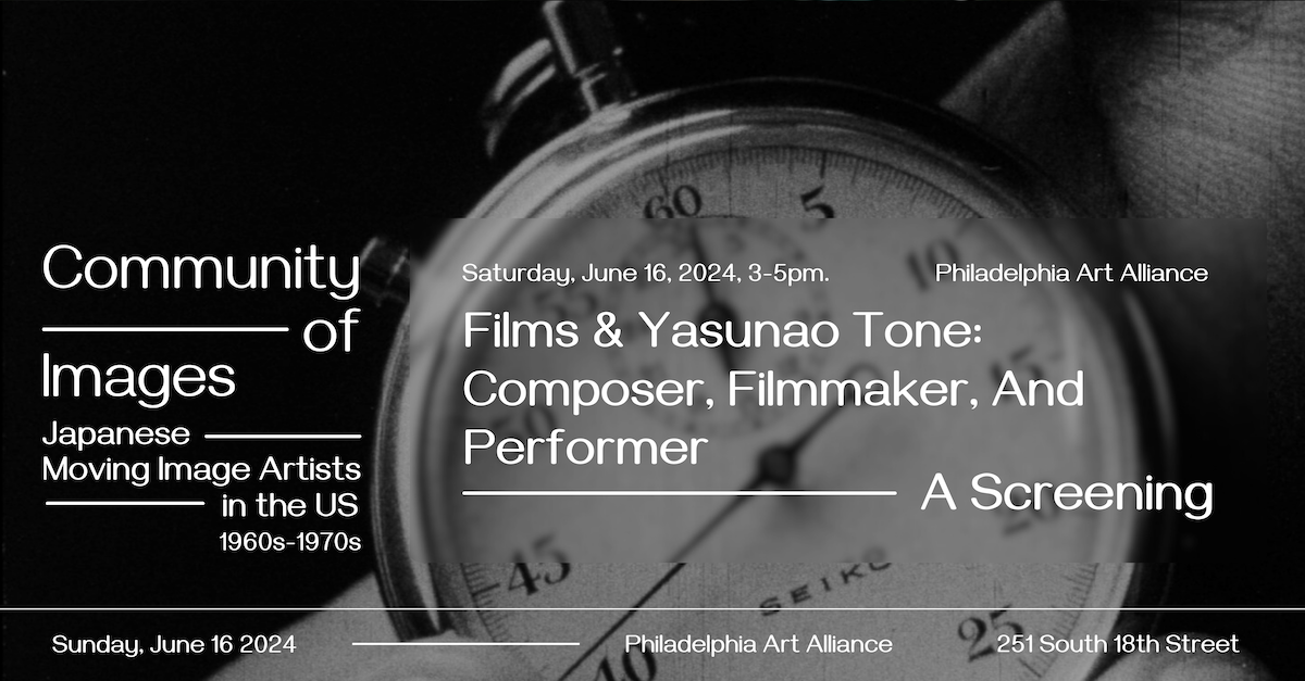 Films & Yasunao Tone: Composer, Filmmaker, and Performer ...