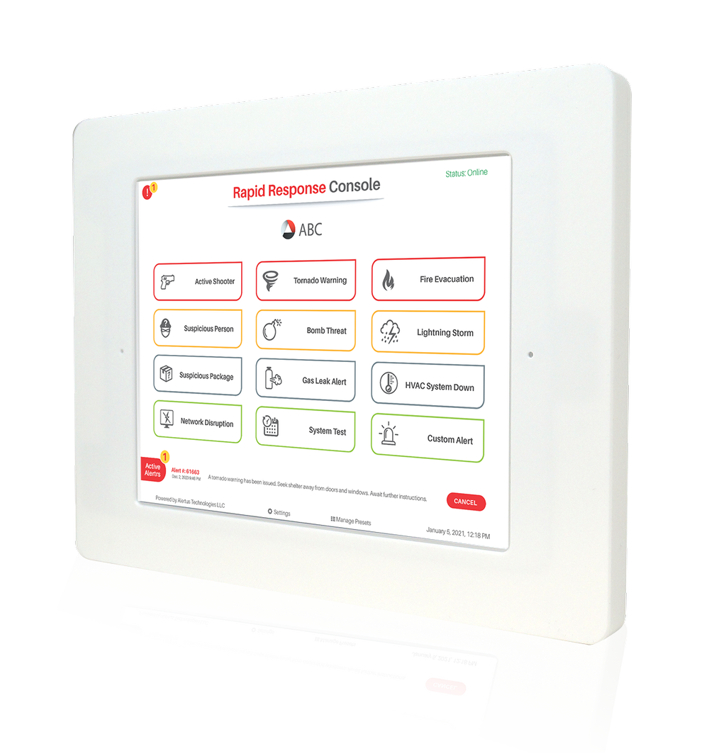 Rapid Response Console - Alertus Technologies