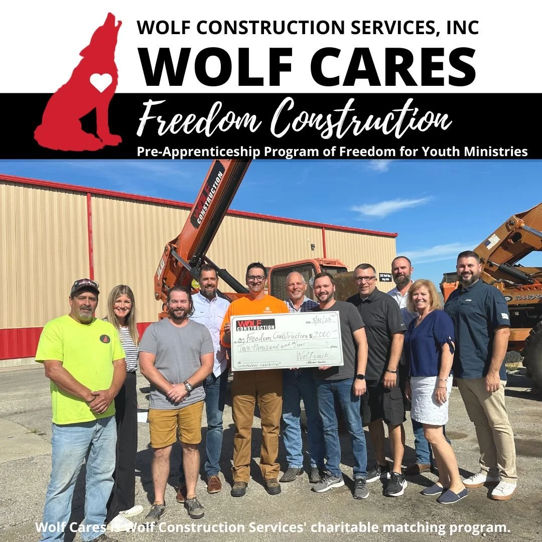 WOLF CARES — WOLF CONSTRUCTION WOLF ROOFING