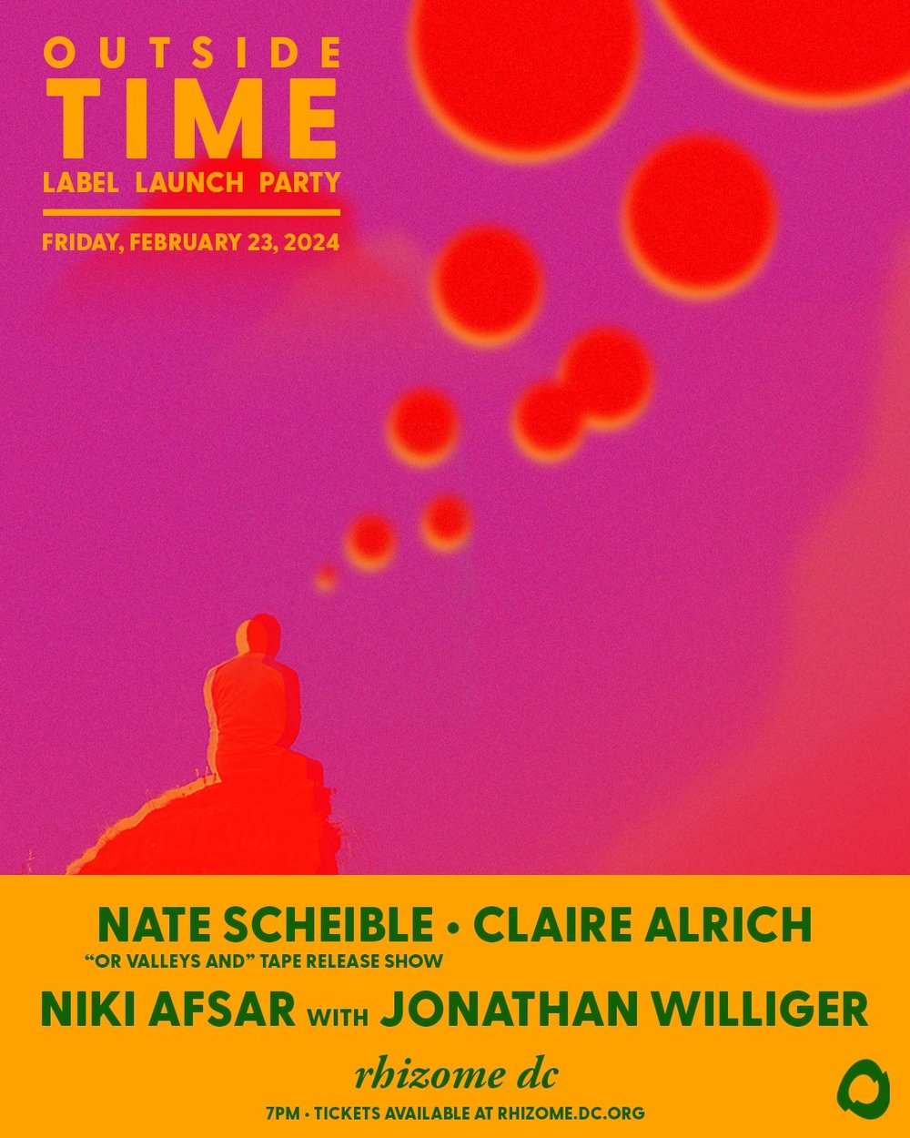 Nate Scheible Tape Release / Claire Alrich / Niki Afsar with Jonathan ...