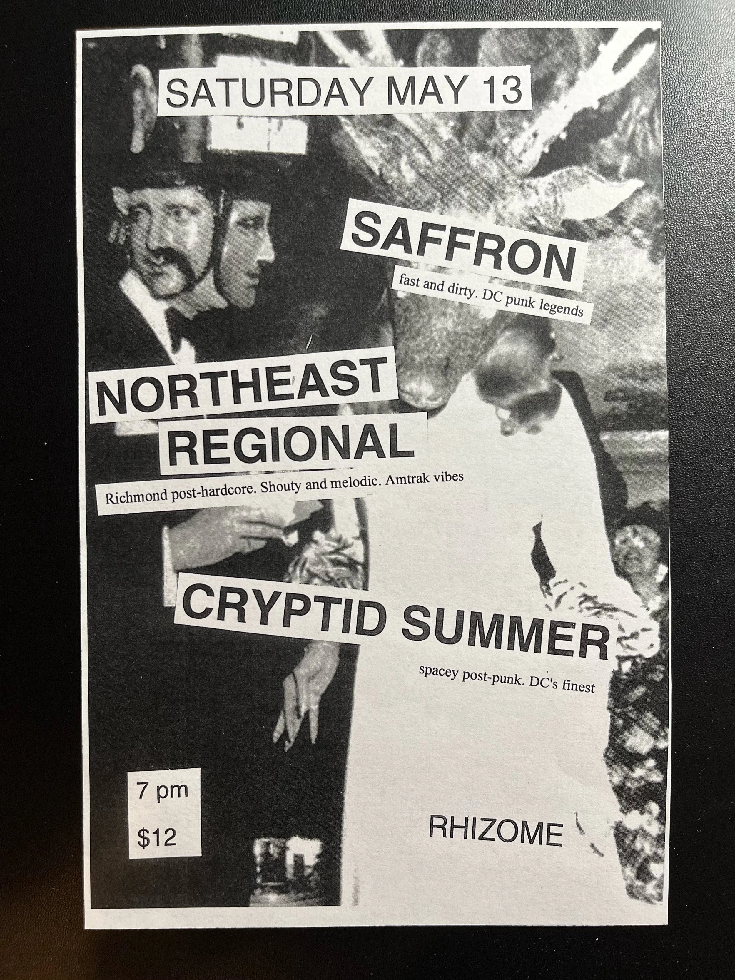 Saffron / Northeast Regional / Cryptid Summer — Rhizome DC