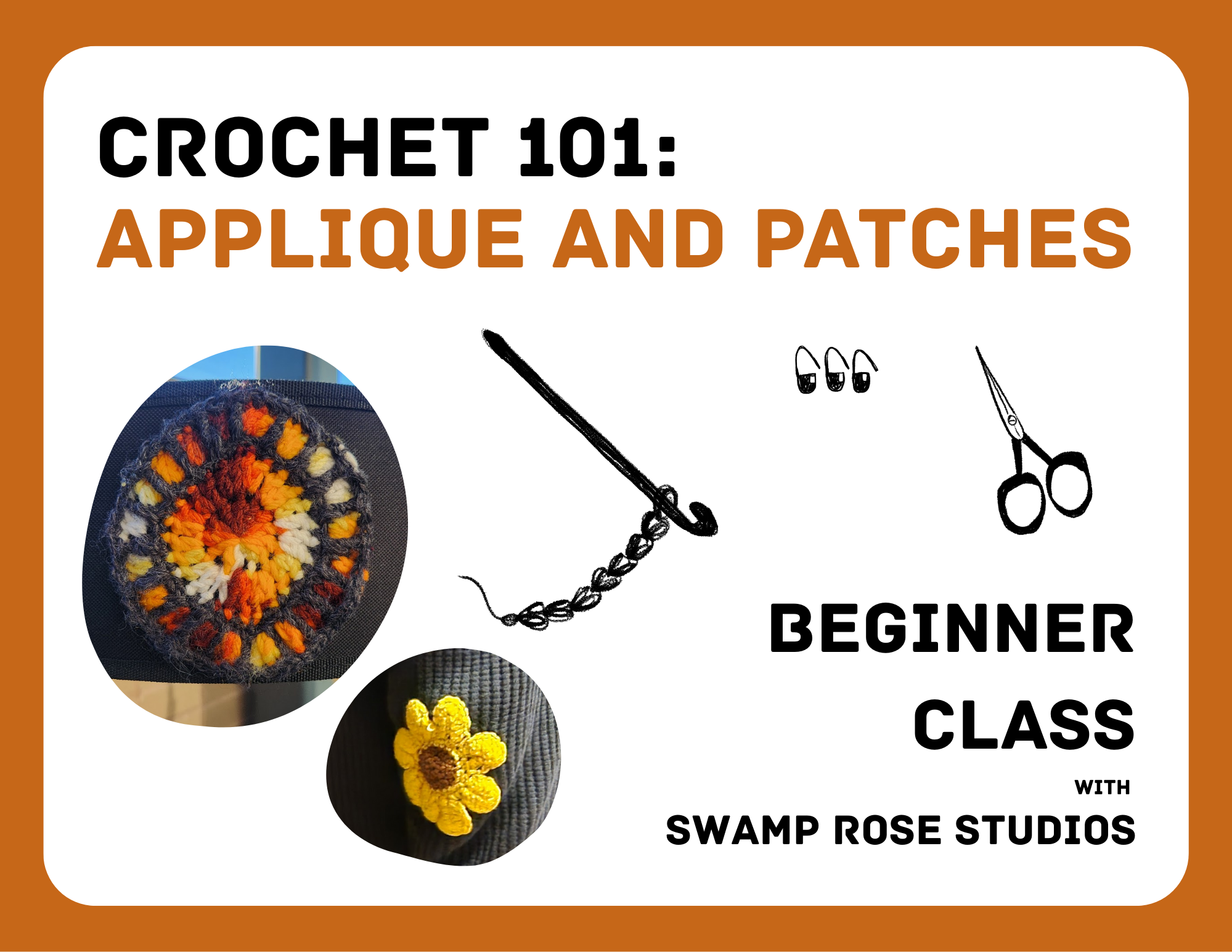Crochet 101 - Applique and patches — Rhizome DC