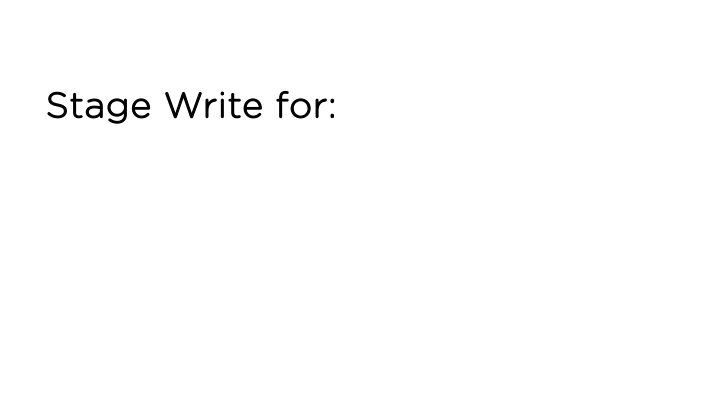 Stage Write Software — JEFF WHITING