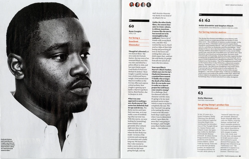 Fast Company Magazine Spread
