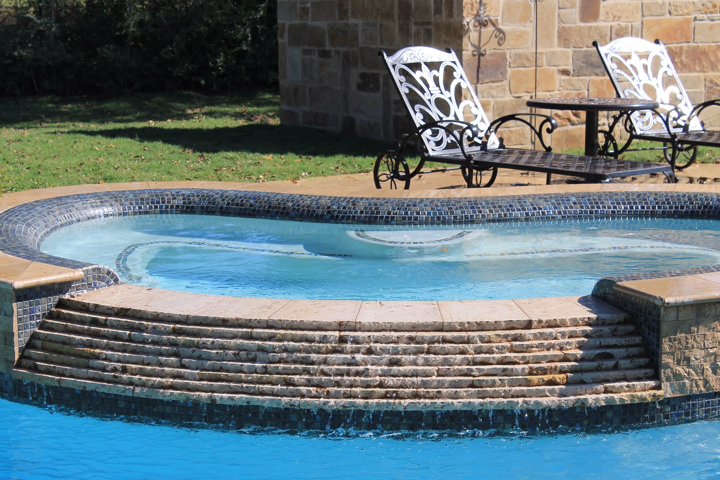 Photos - Rolled Edge Spa — Backyard Amenities | Houston Pool Builder ...