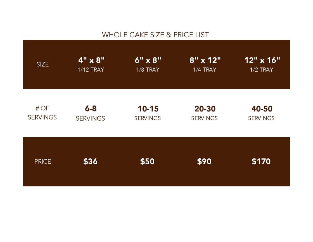 Whole Cakes — Breka Bakery & Café