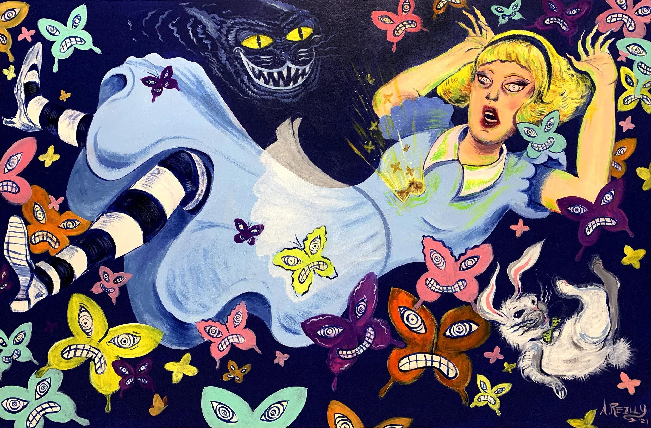 Alice Falling Down The Rabbit Hole Animated Painting — Amanda Reilly