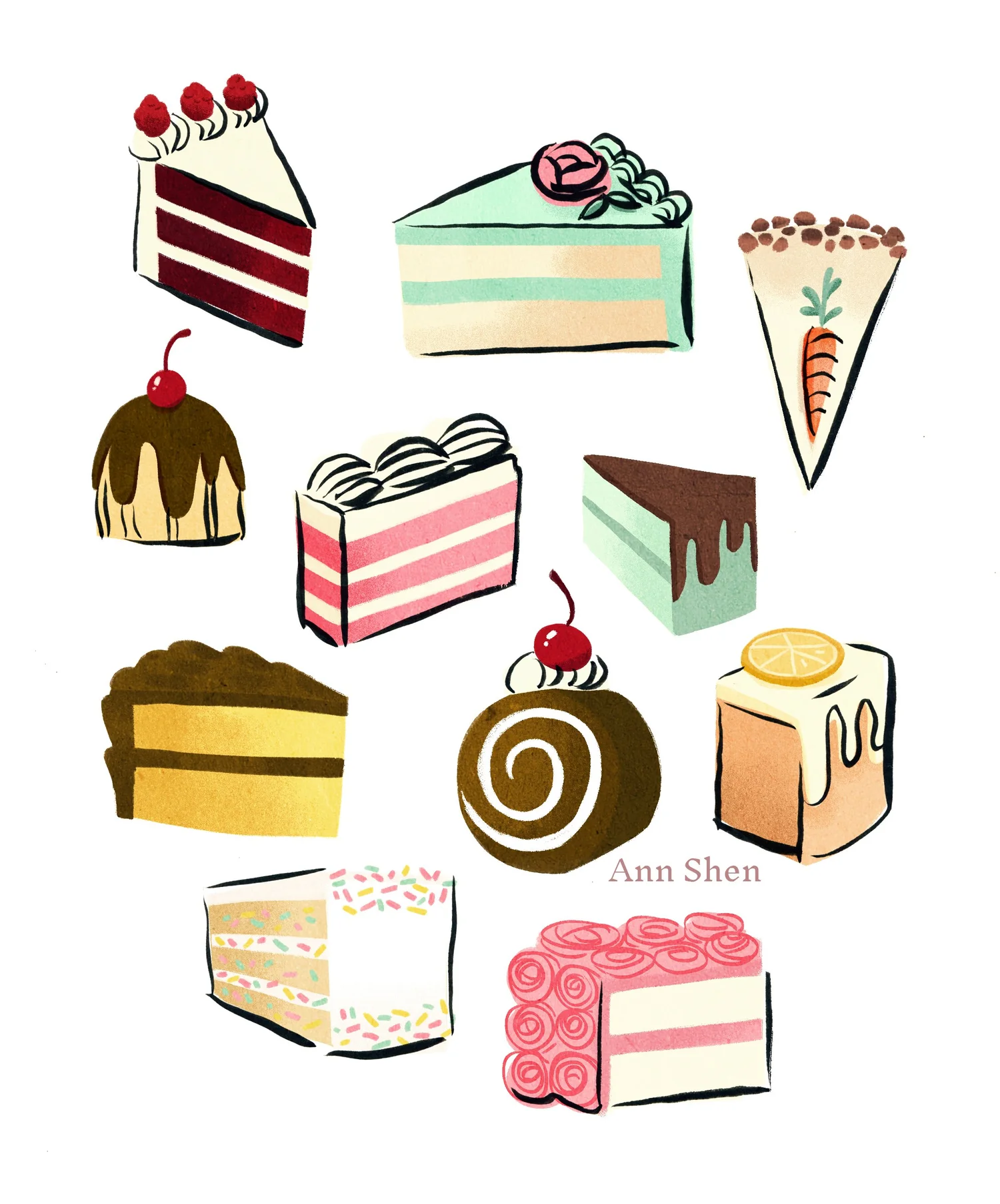 Food Illustrations — Ann Shen • Illustration & Design