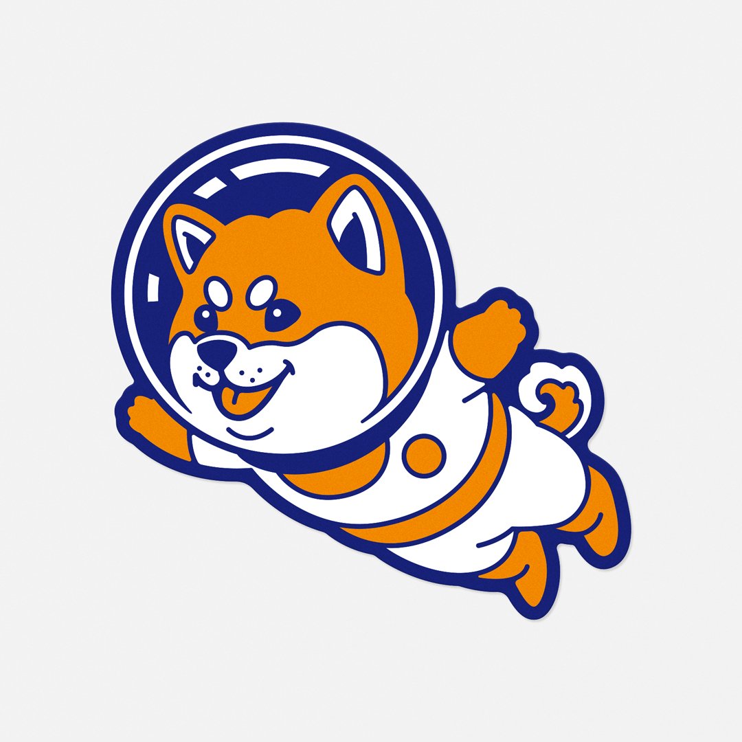 "Space Shiba" Sticker — Yeaaah! Studio
