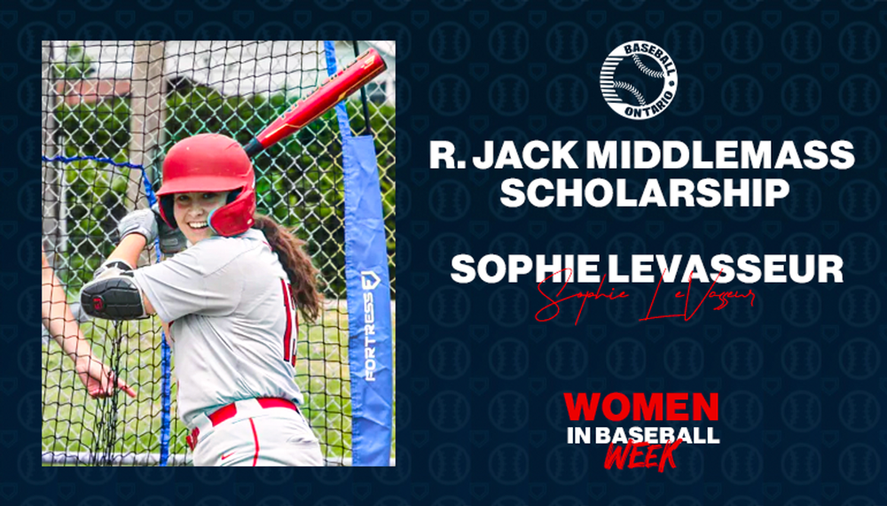 LeVasseur wins OBA Middlemass Scholarship — Canadian Baseball Network