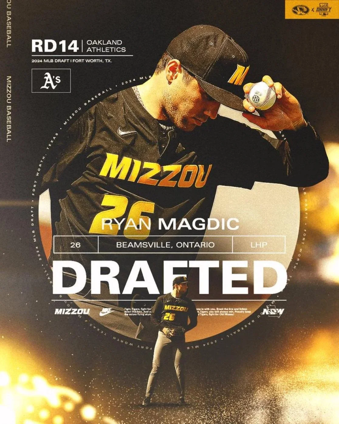 LHP Ryan Magdic, 14th round (406th) -- Oakland A’s -- Signed $35,000 ...