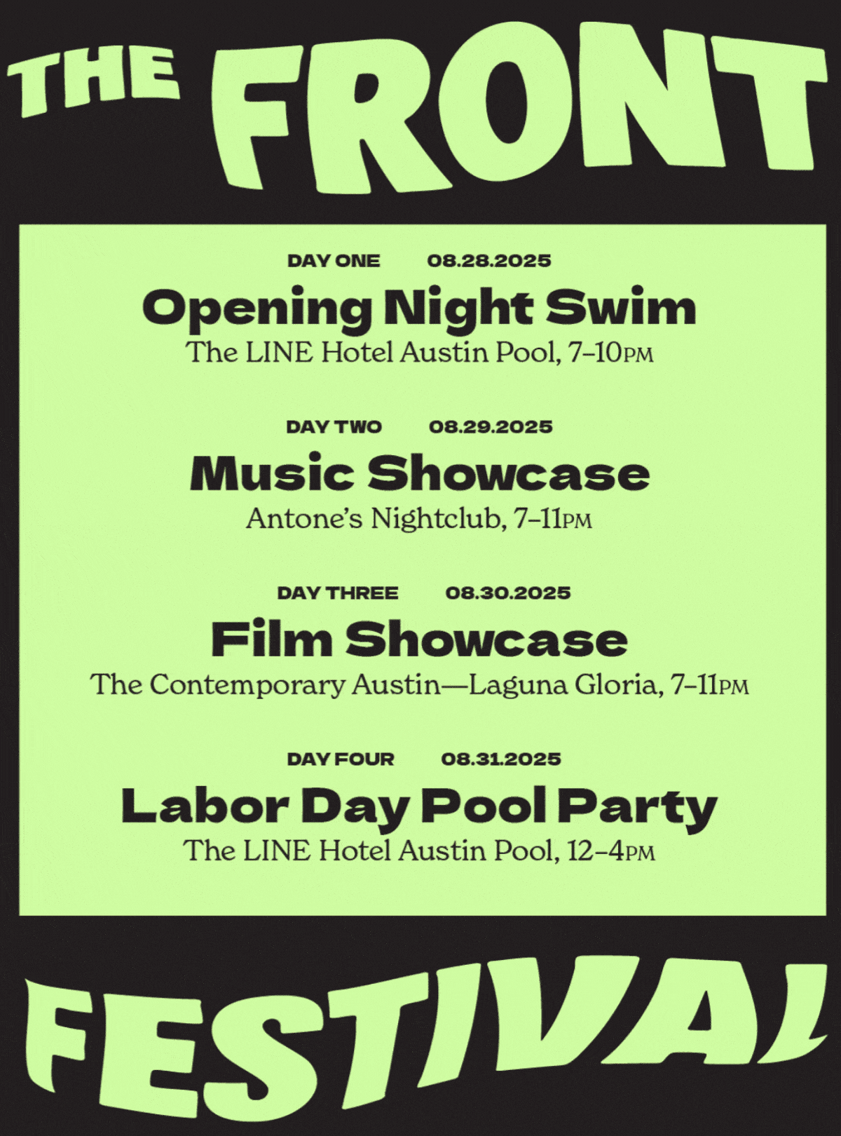 The Front Festival 2025 ★ Independent Music Showcase — Future Front Texas