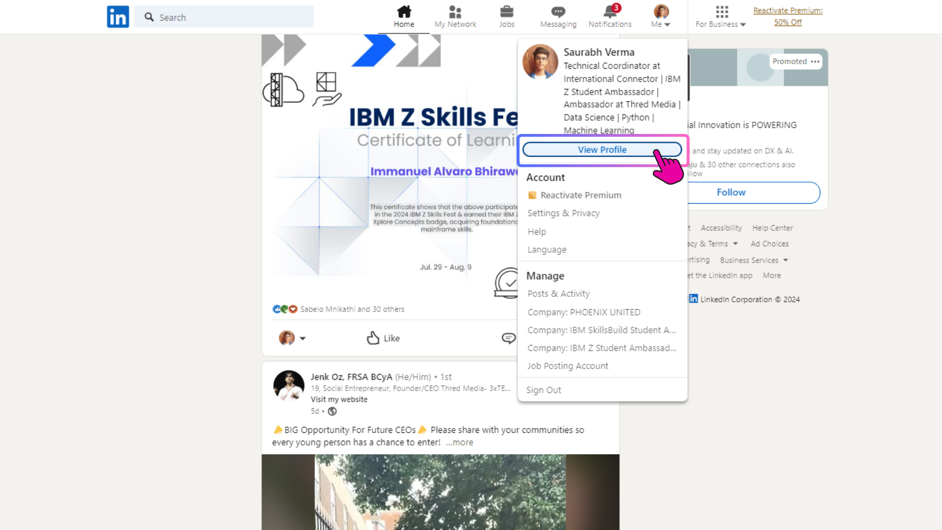 IBM Skillsbuild LinkedIn — Your Big Year