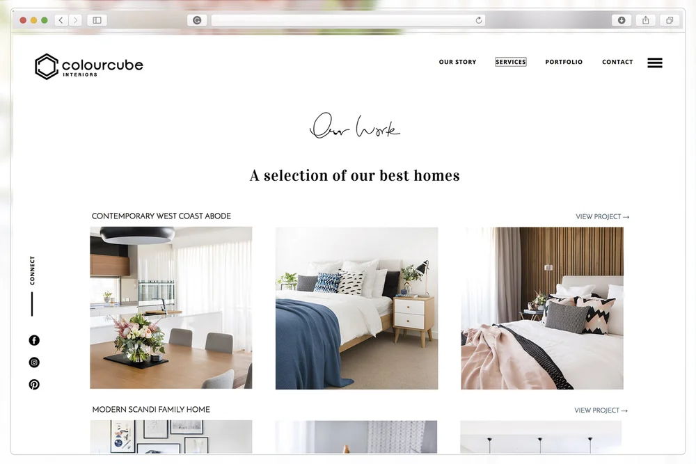 Inside A Designer's Website: ColourCube Interiors — Grafika Studio | Branding and Digital Design