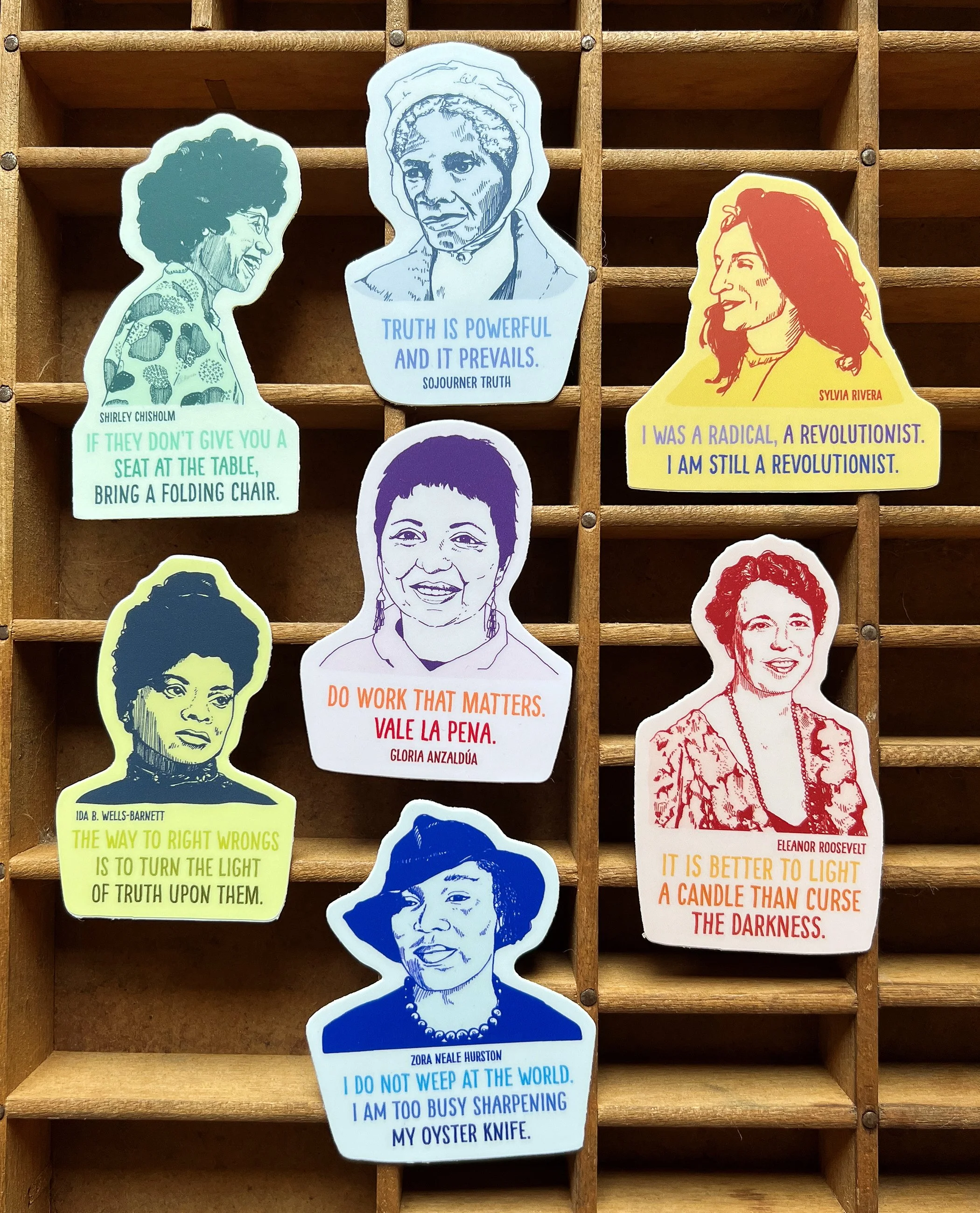 Inspiring Women vinyl sticker set by Blackbird Letterpress — Blackbird ...