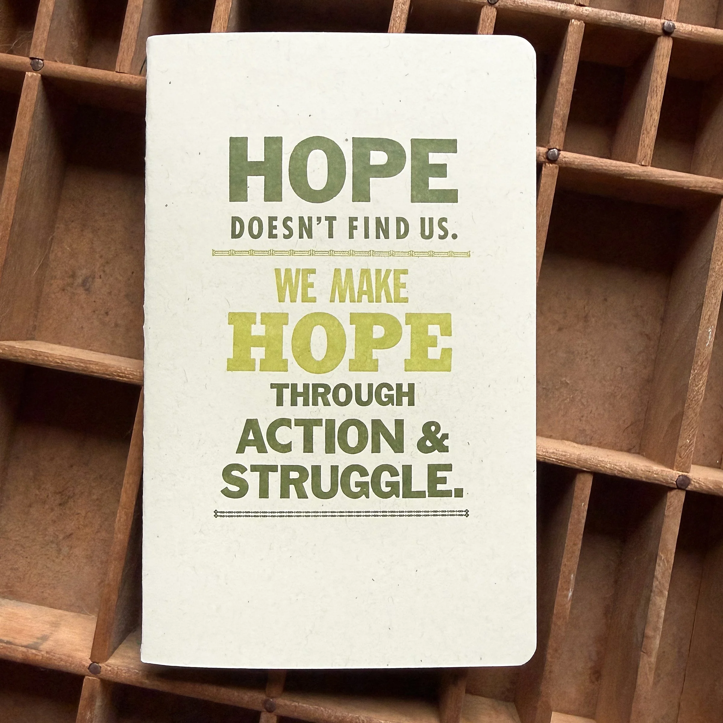 Hope doesn't find us notebook - 50% proceeds goes to Chicago Freedom ...