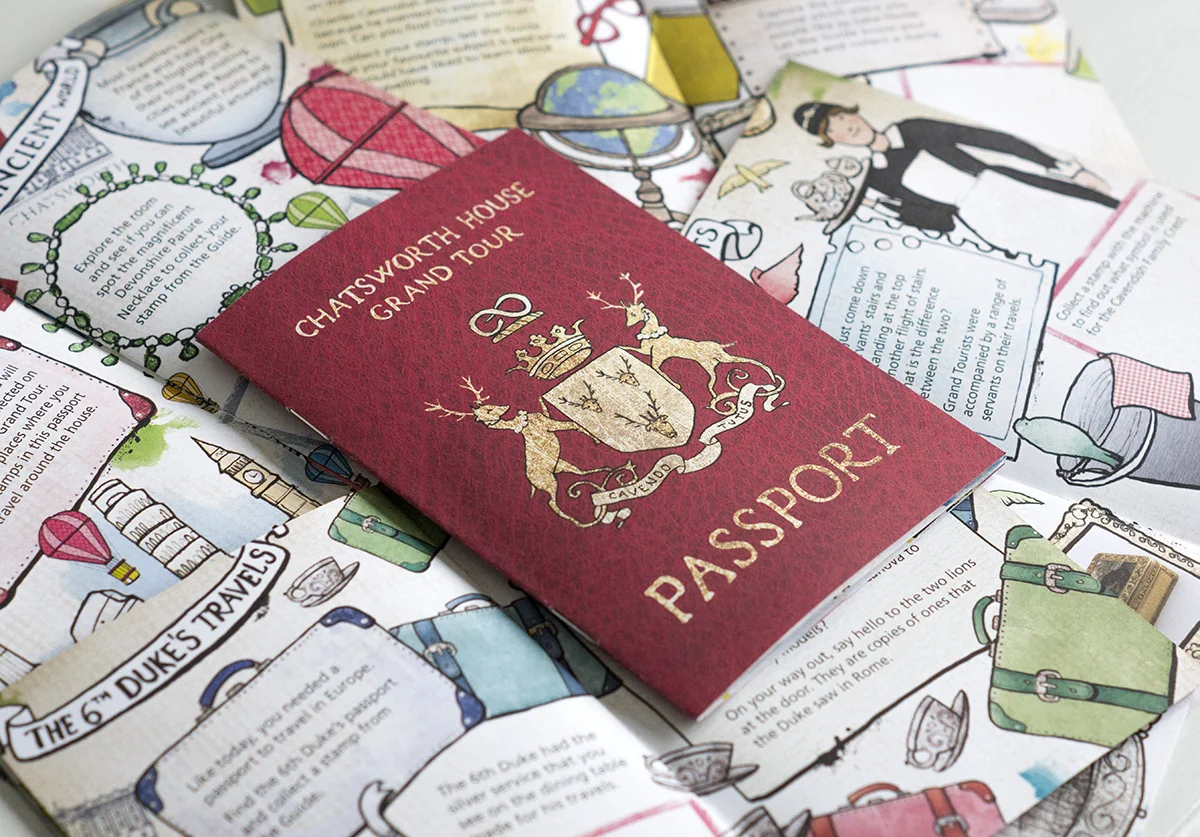 Chatsworth House Grand Tour Passport Design — Lisa Maltby Illustration