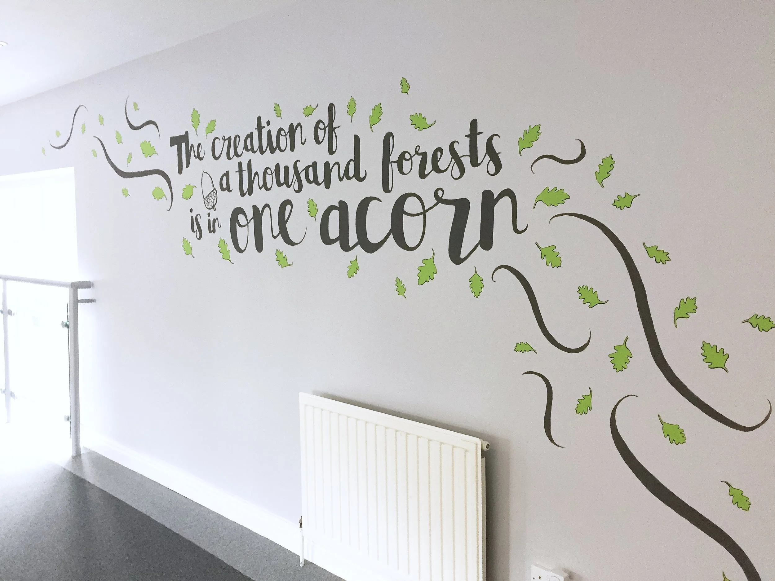 Heritage Oaks wall mural — Lisa Maltby Illustration