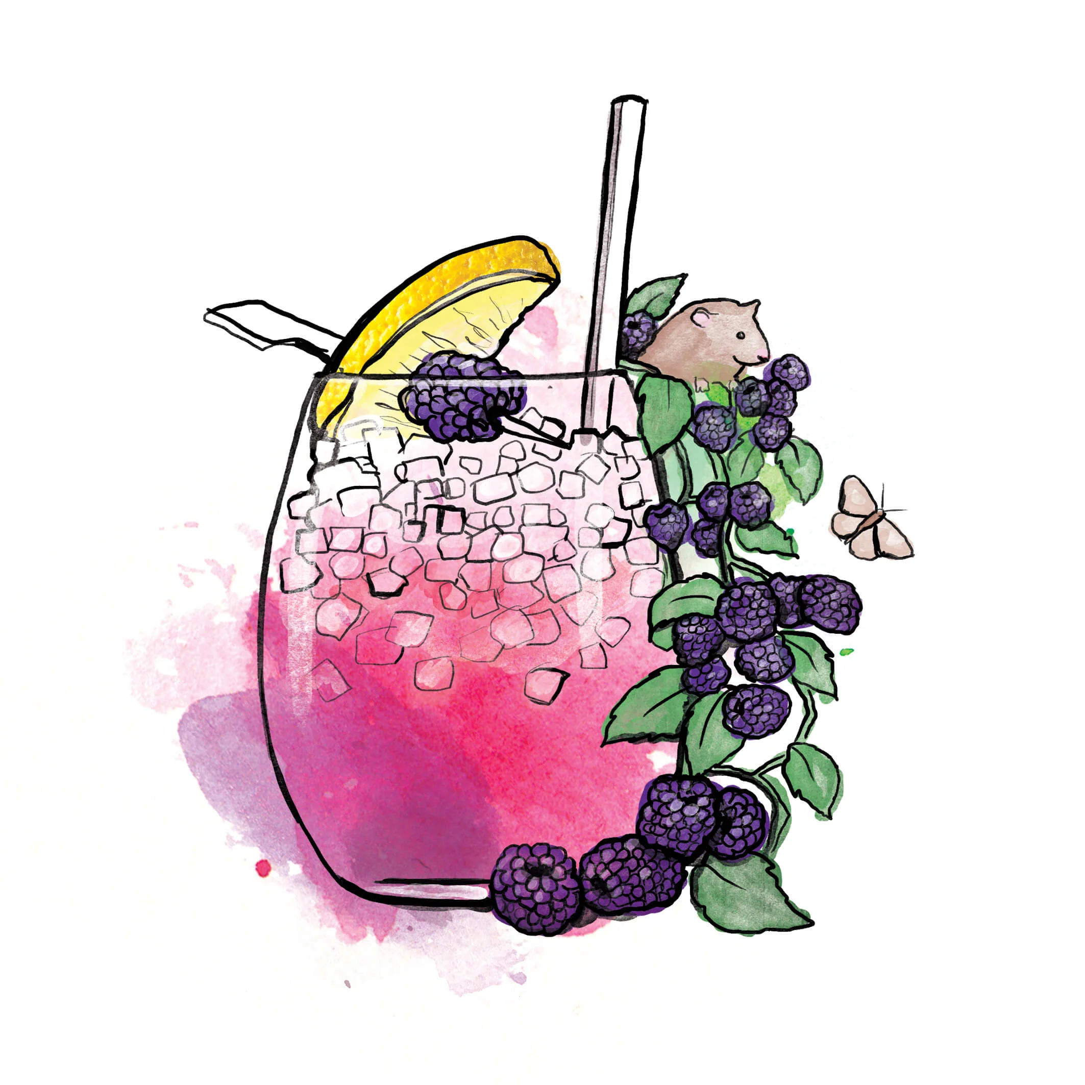 Virgin Atlantic Cocktail Illustrations — Lisa Maltby Illustration