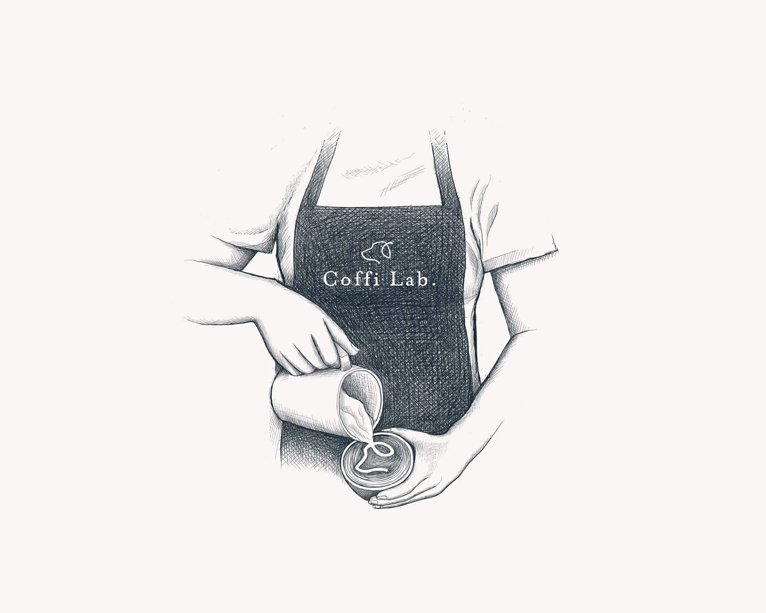 Coffi Lab cafe illustrations — Lisa Maltby Illustration