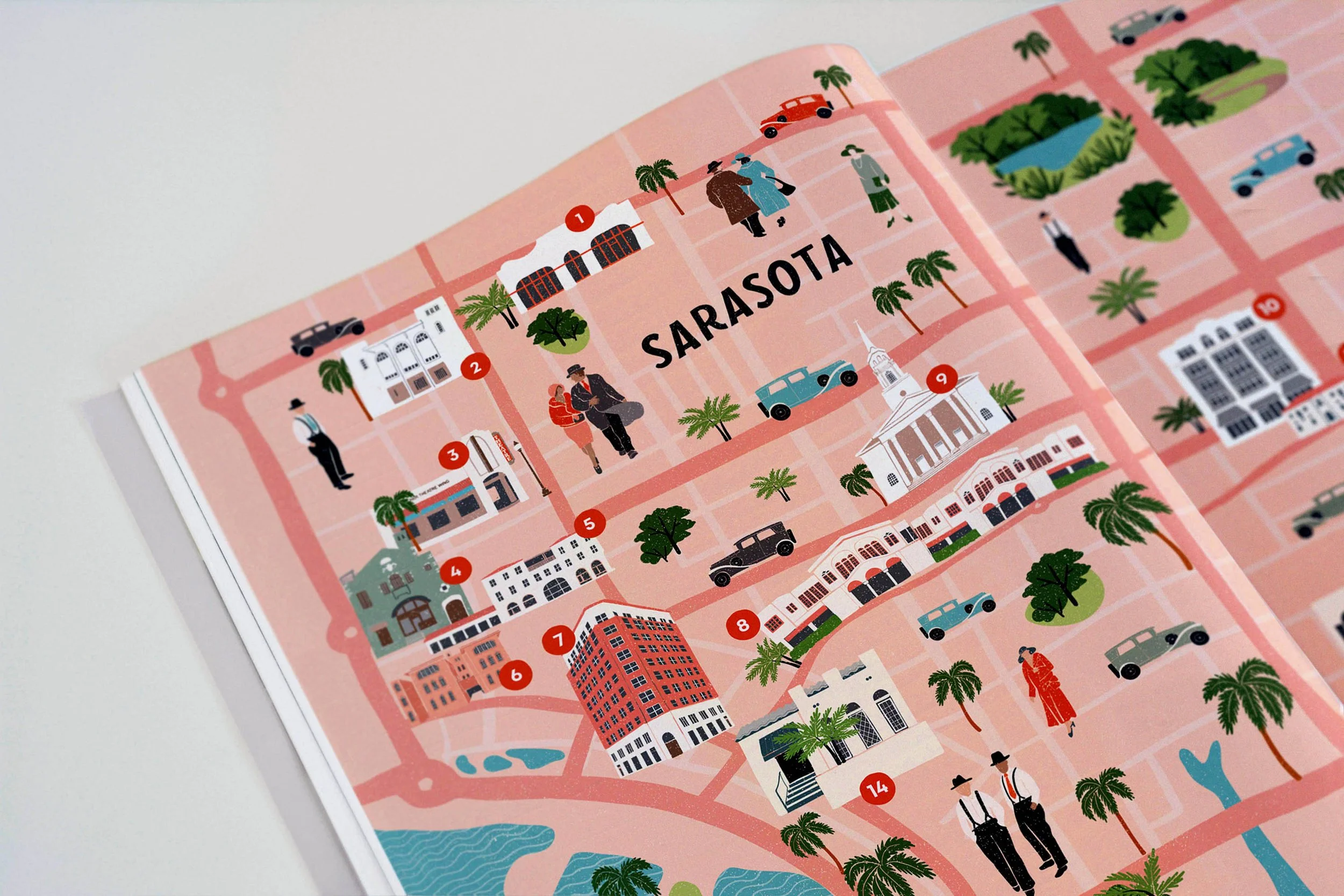 Sarasota Magazine Map Illustration — Lisa Maltby Illustration