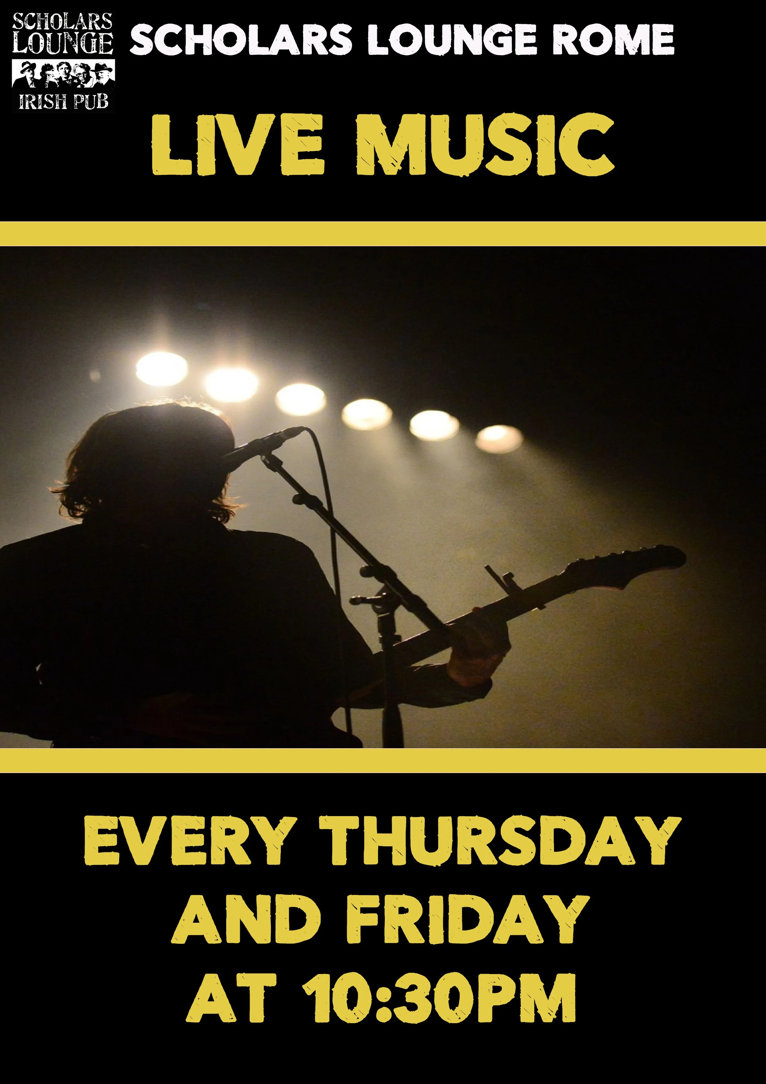 Live Music — Scholars Lounge Irish Pub Rome