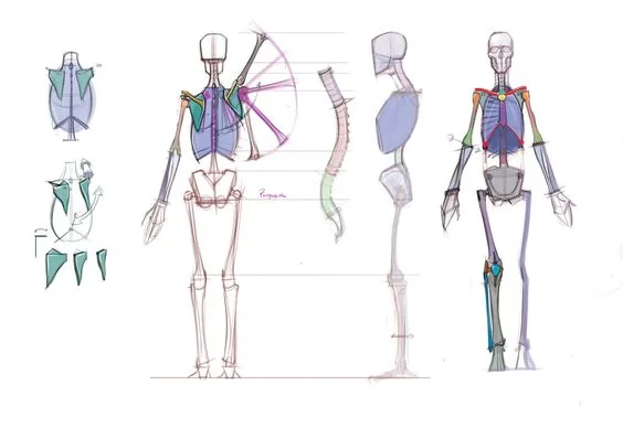 Human Skeleton Drawing Reference
