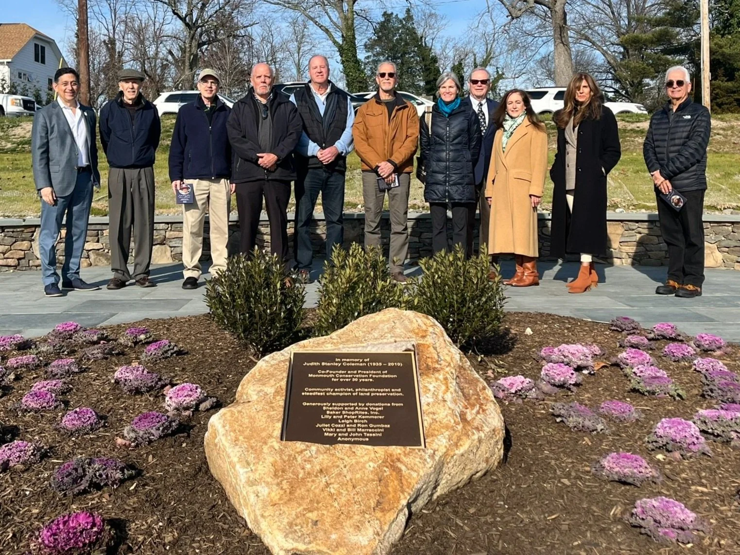 Memorial to Judith Stanley Coleman Dedicated at Swimming River Park — MCF