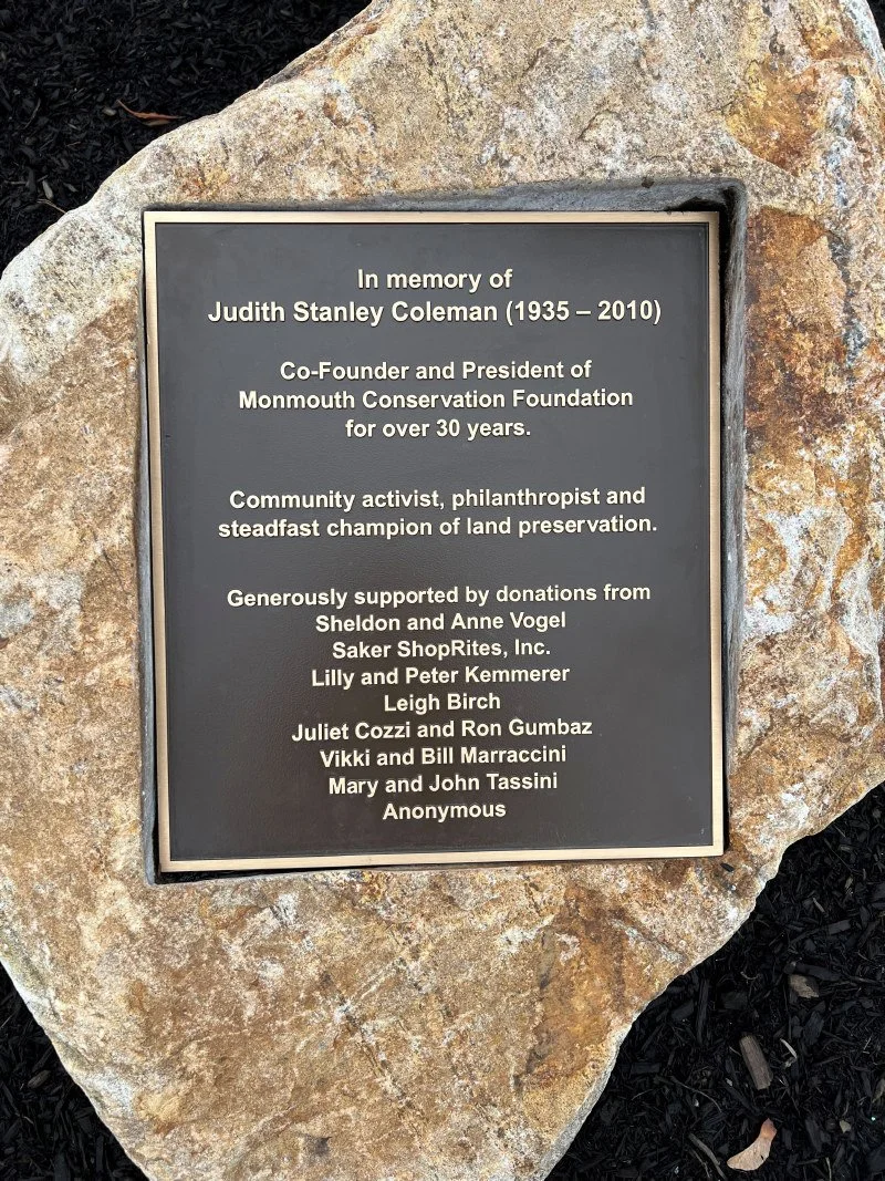 Memorial to Judith Stanley Coleman Dedicated at Swimming River Park — MCF