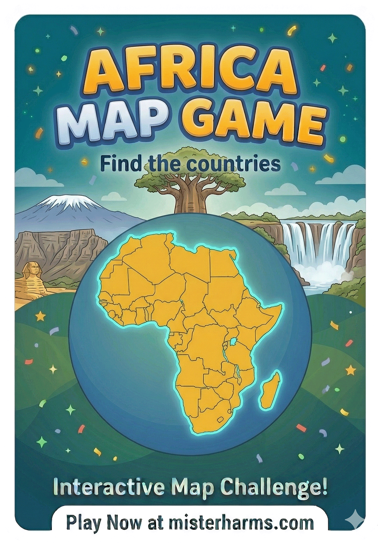 Interactive Countries of Africa Map Game: Free Geography Quiz