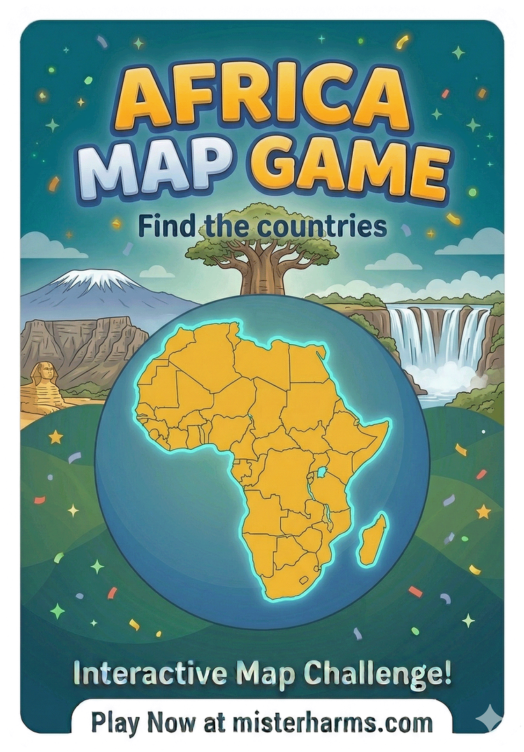 Interactive Countries of Africa Map Game: Free Geography Quiz