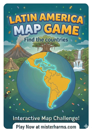 Interactive Latin America Map Game: Free Geography Quiz
