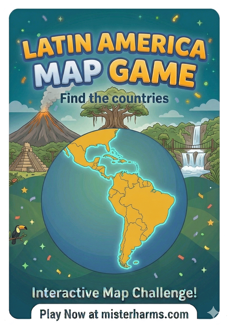 Interactive Latin America Map Game: Free Geography Quiz