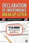 The Declaration of Independence Break Up Letter Activity